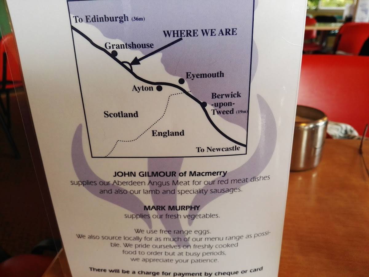 Menu at Cedar Cafe, Grantshouse