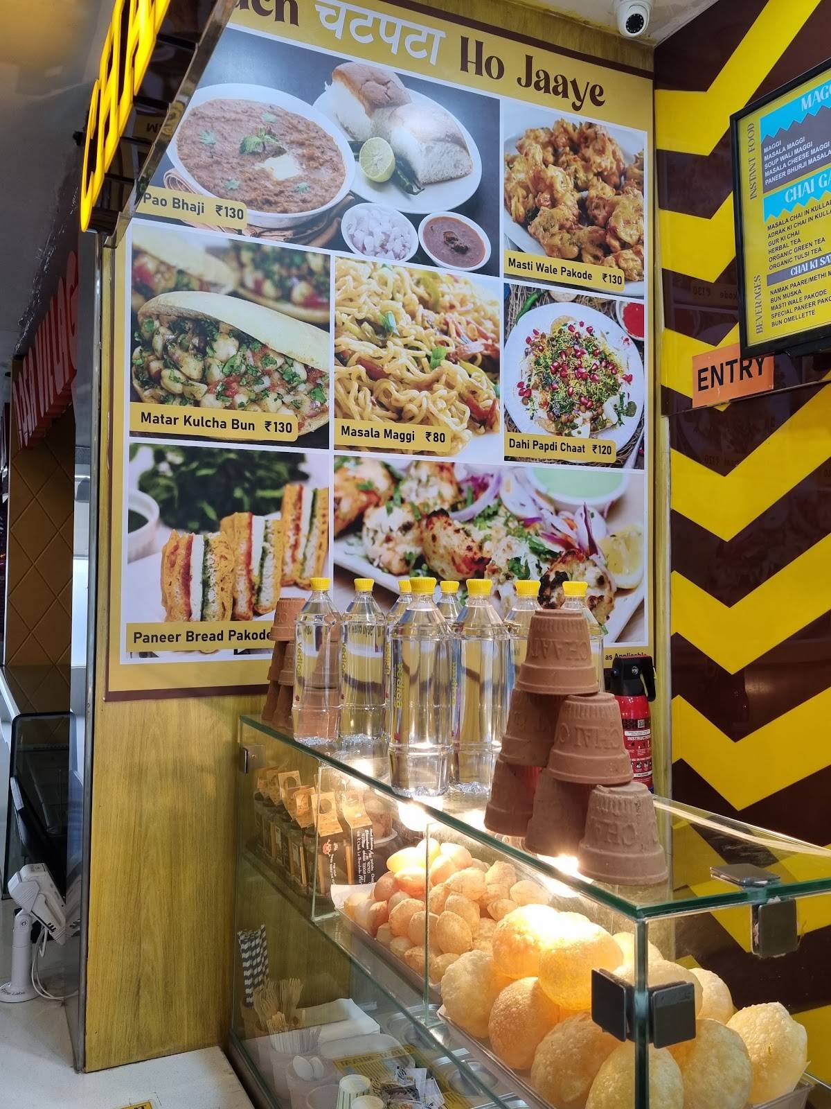 Menu at Chaat and Chai co, New Delhi, Dwarka sector 21 metro station