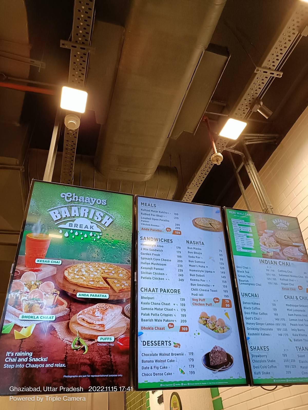 Menu at Chaayos - EDM Mall, Ghaziabad