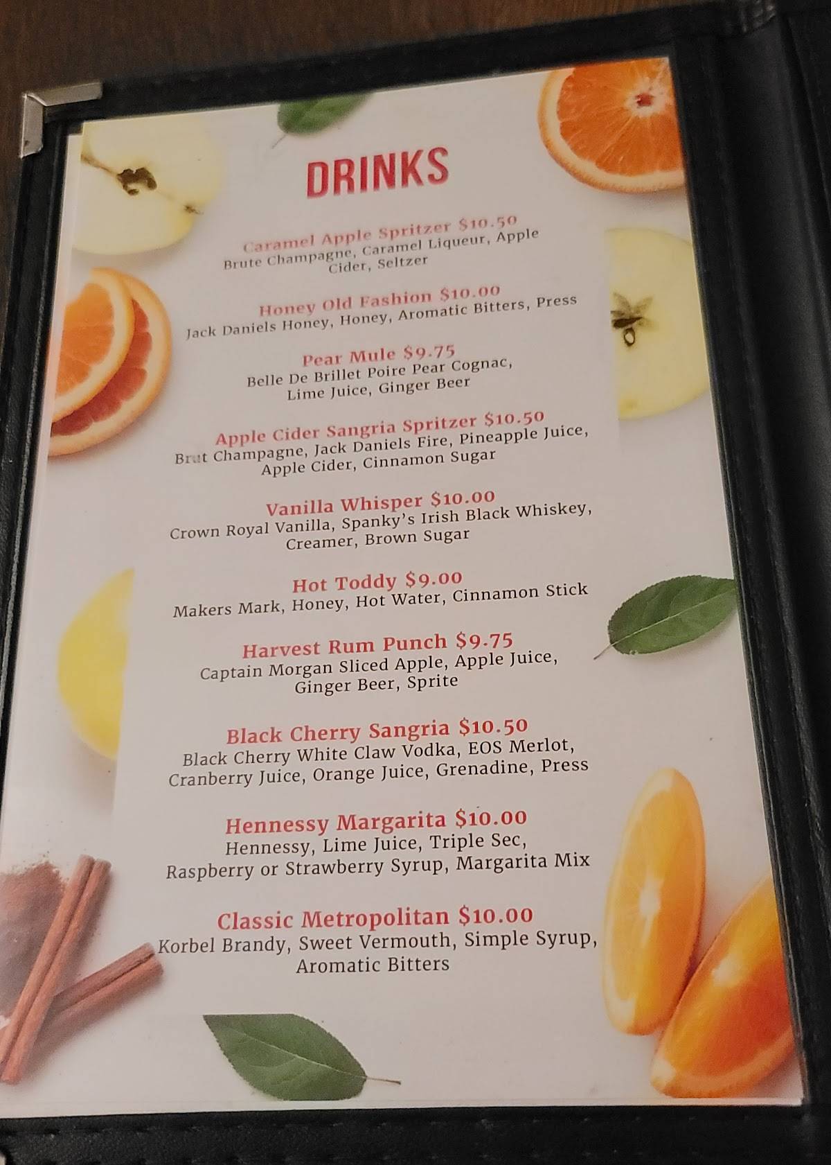 Menu at Chancery Restaurant & Pub, Mequon, N Port Washington Rd