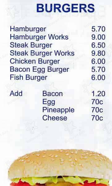 Menu at Charlie de Cod Southport restaurant, Southport, 30 Musgrave Ave