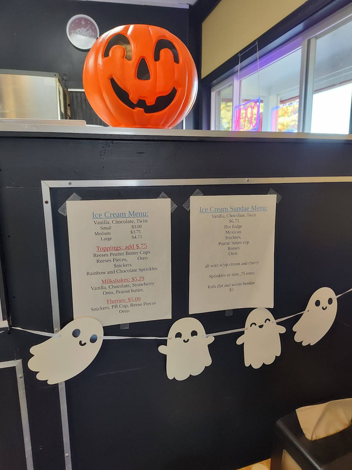 Menu at Charlie Riedel's restaurant, Canandaigua