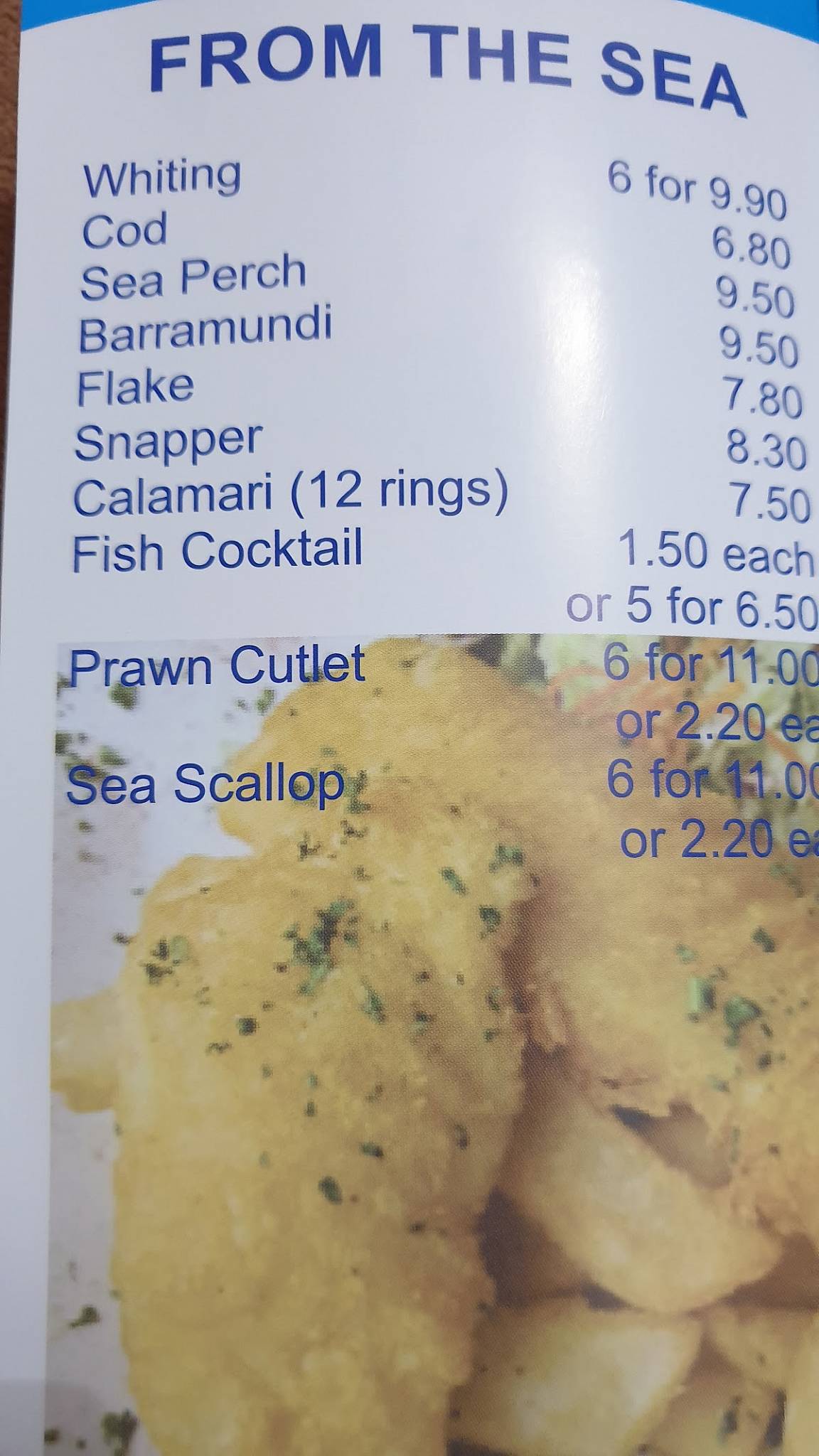 Menu at Charlie de Cod Southport restaurant, Southport, 30 Musgrave Ave