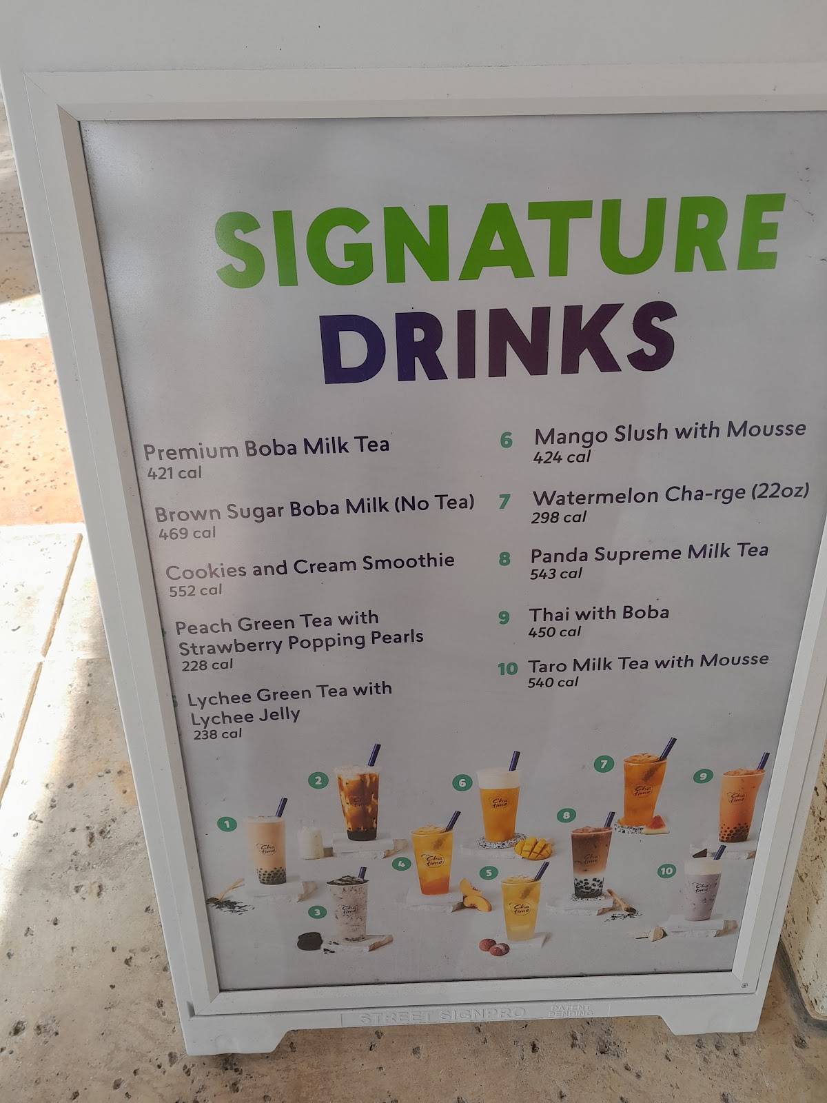 Menu at Chatime Coconut Point pub & bar, Estero