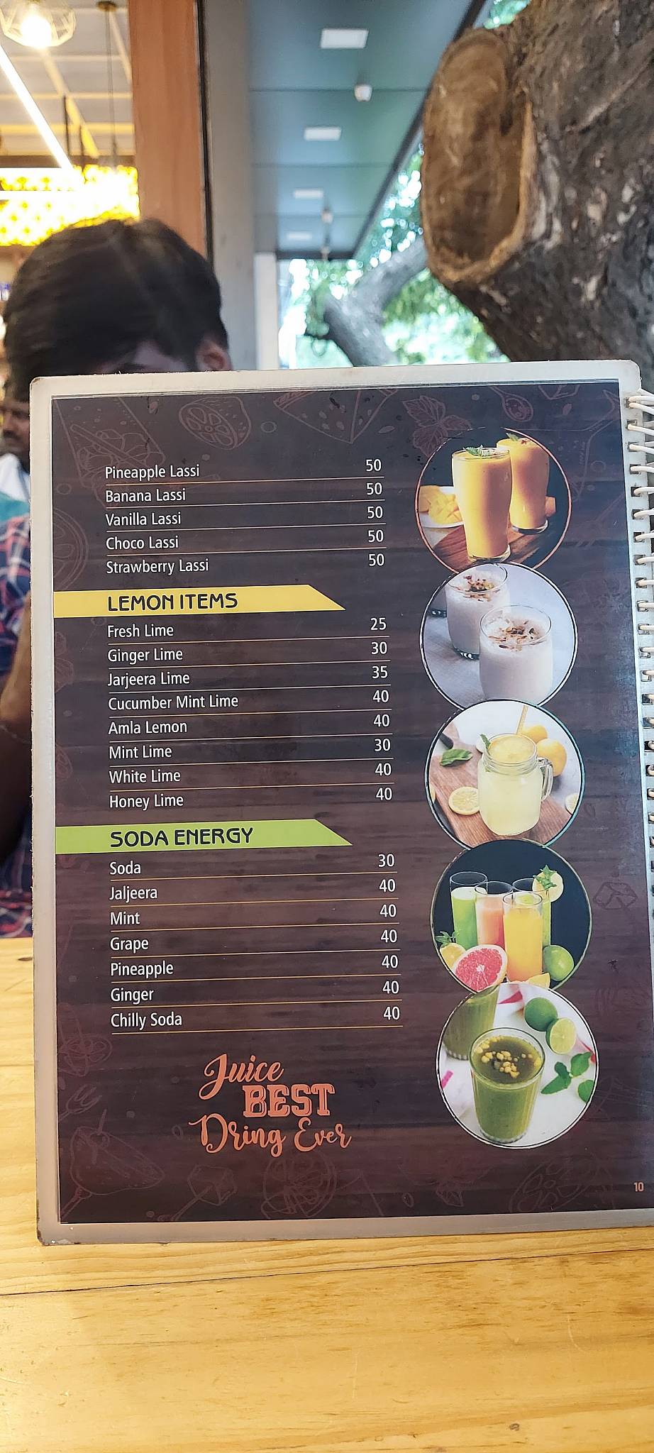 Menu at Ajwa cafe, Chennai