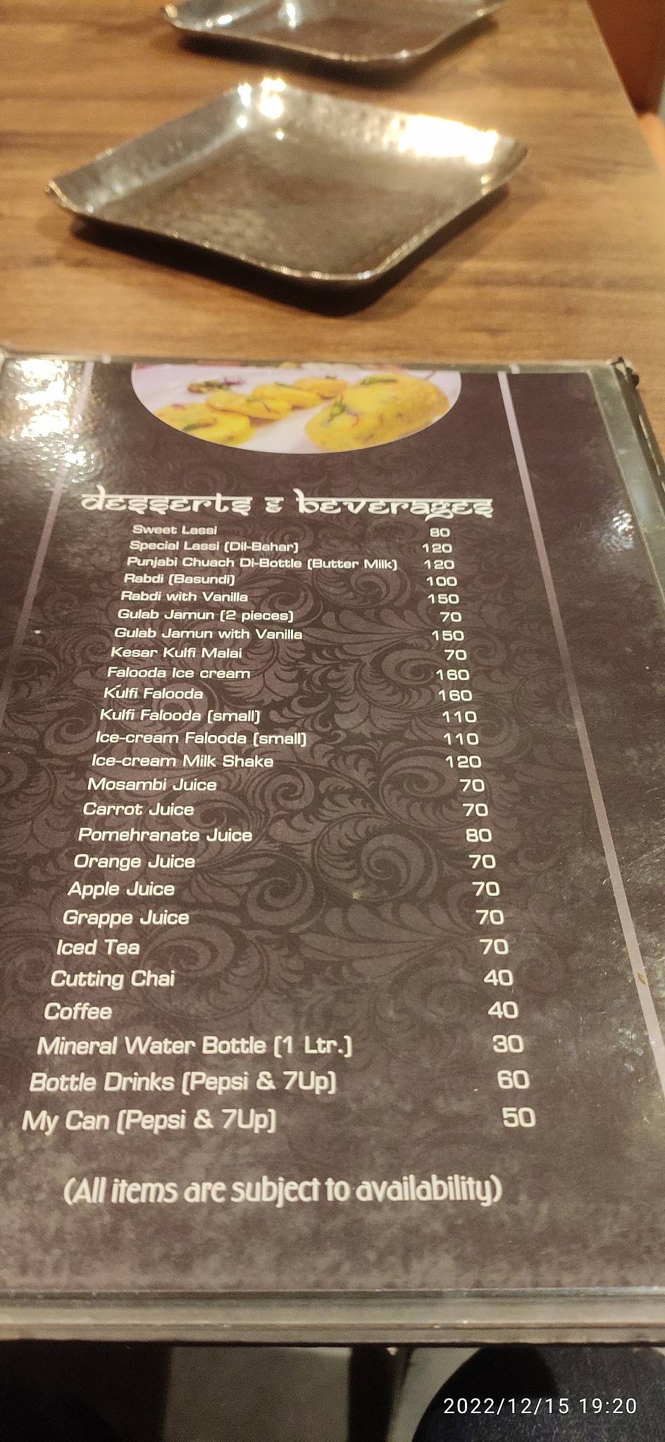 Menu at Shyam's Bombay Halwa house sowcarpet, Chennai
