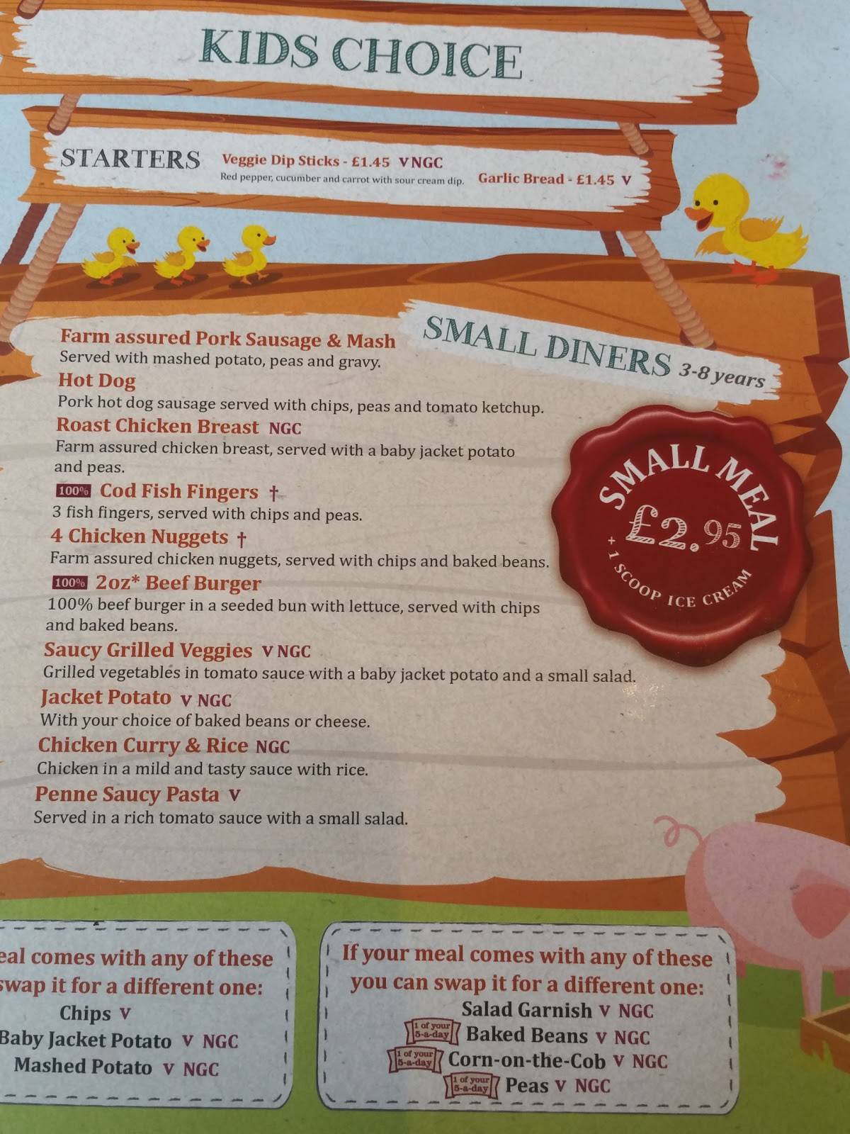 Menu at Cherry Tree Farm - Farmhouse Inns pub & bar, Derby