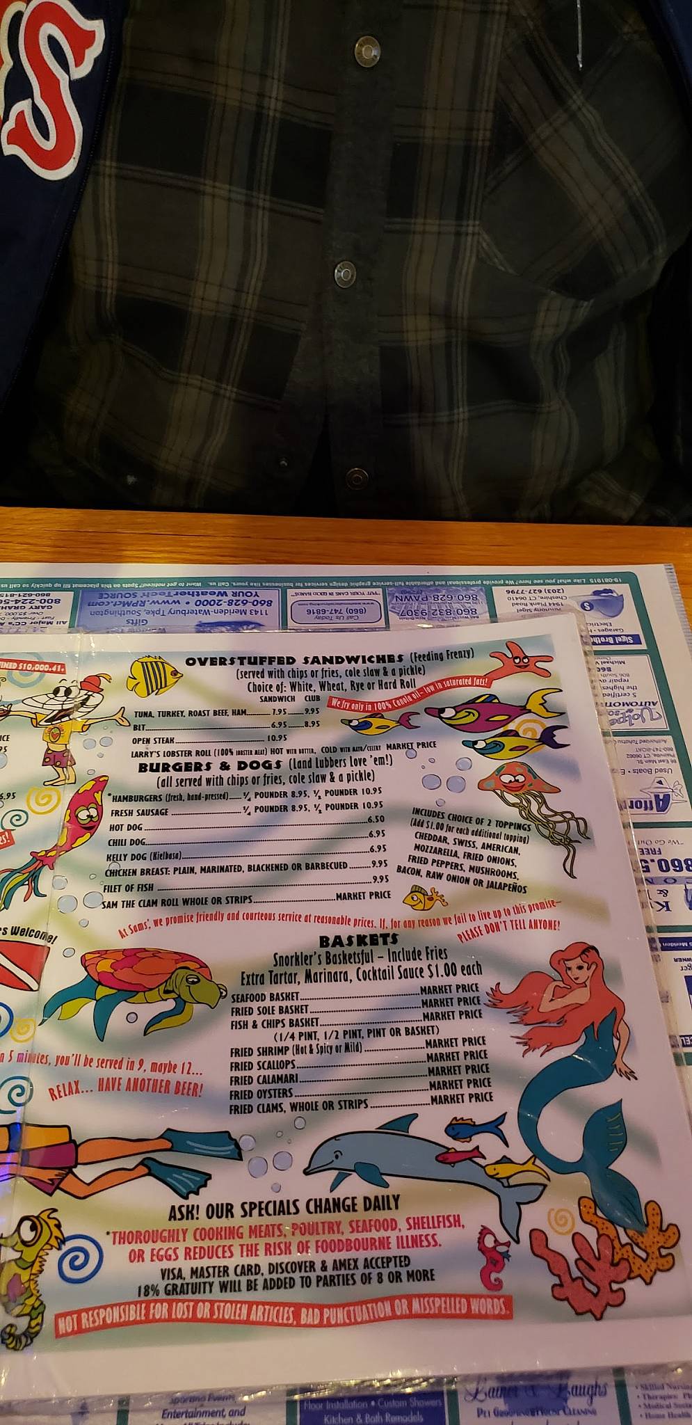 Menu at Sam The Clam Pub & Grub, Cheshire
