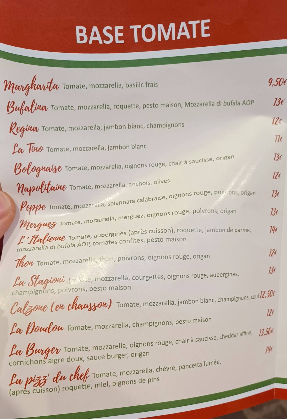 Menu au Chez Mateo pizzeria, Ax-les-Thermes