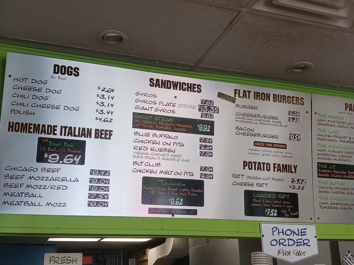 Menu at Fatt Mustard Cafe, Elk Grove Village