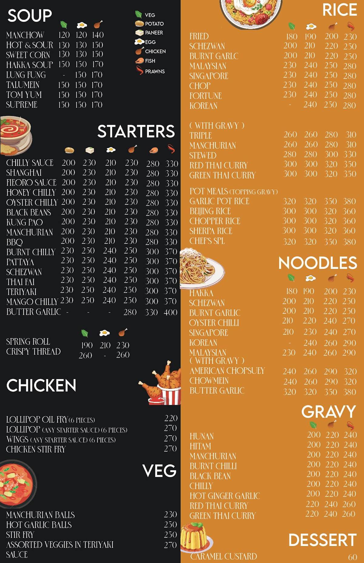 Menu at Chilli Flames, Thane