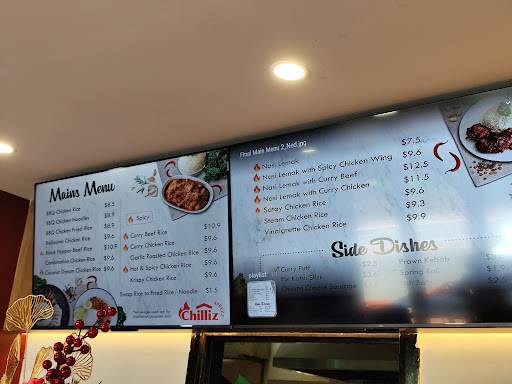 Menu at Chilliz Xprezz Nedlands fast food, Nedlands, 38 Broadway