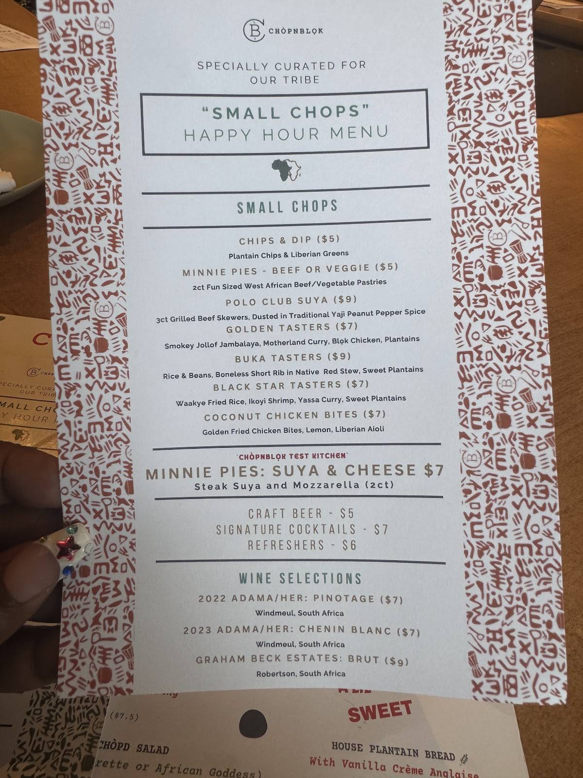 Menu at ChòpnBlọk restaurant, Houston, 401 Franklin St Suite A