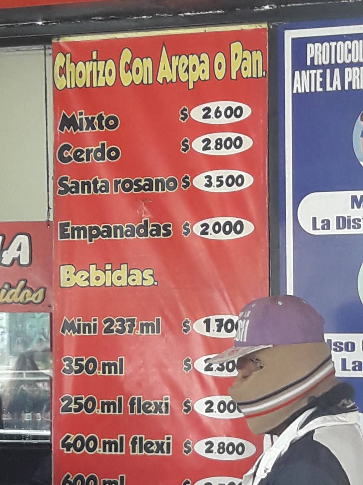 Carta del restaurante Chorizos el Mono, Bogotá, Av José Celestino Mutis ...