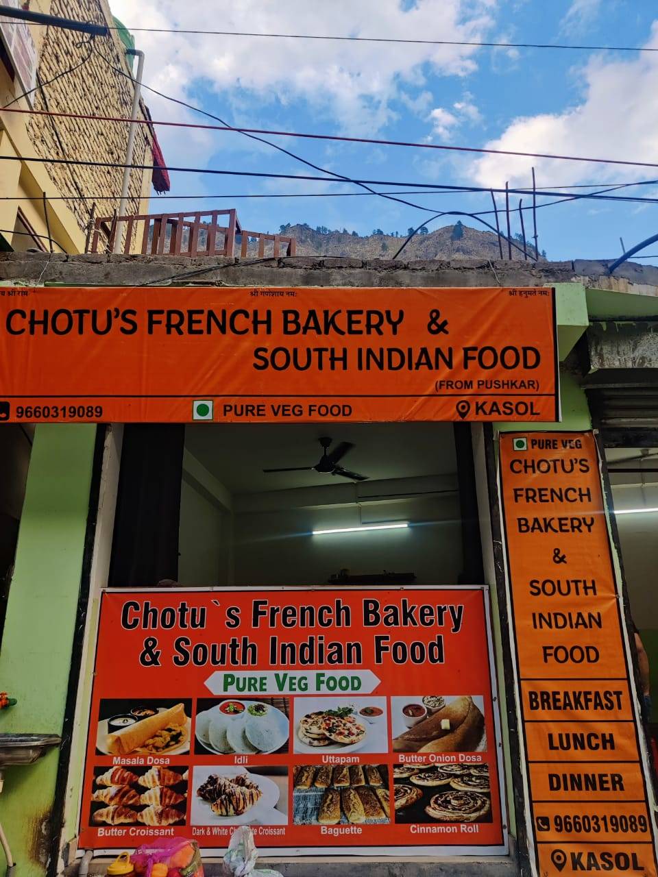 Menu at Chotu's french Bakery & South Indian Food, Kasol