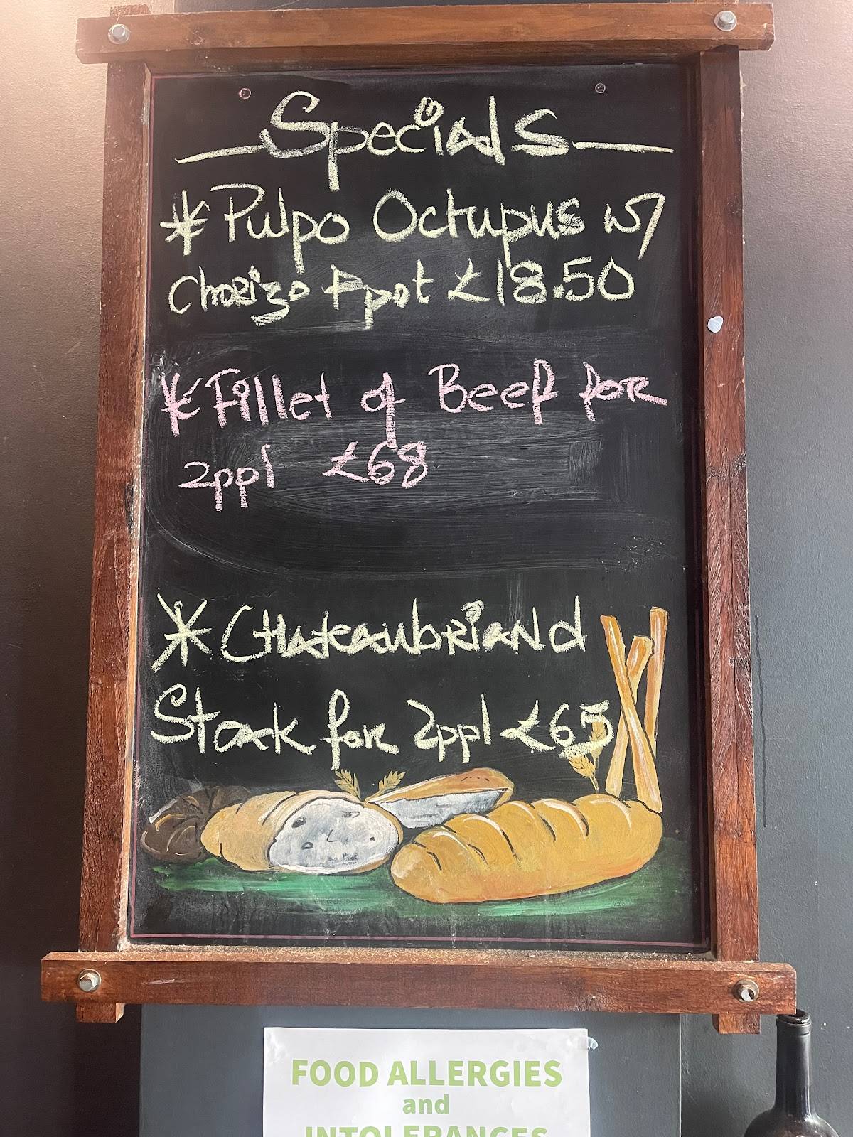 Menu at Chupitos pub & bar, Welling