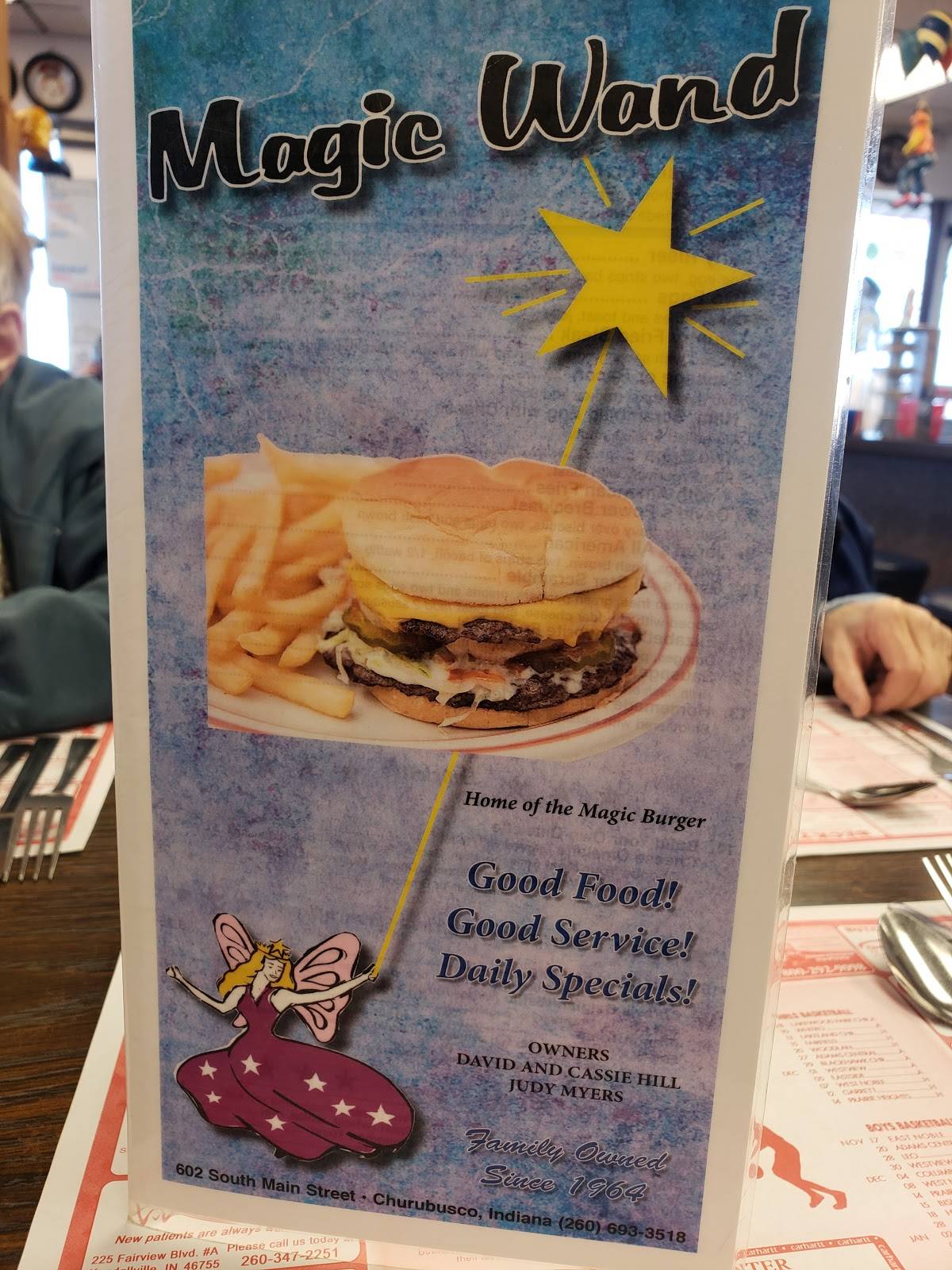Menu at Magic Wand Restaurant, Churubusco