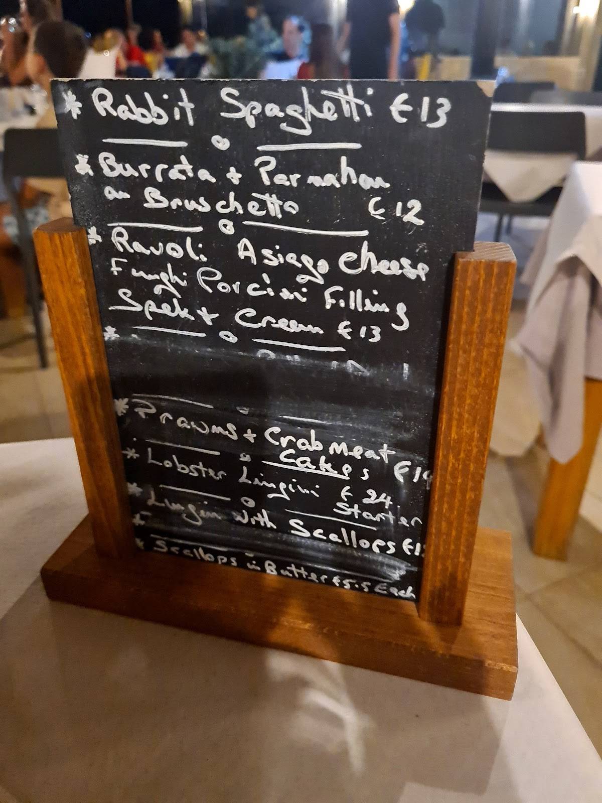 Menu at Cima Restaurant, Munxar, San Xmun