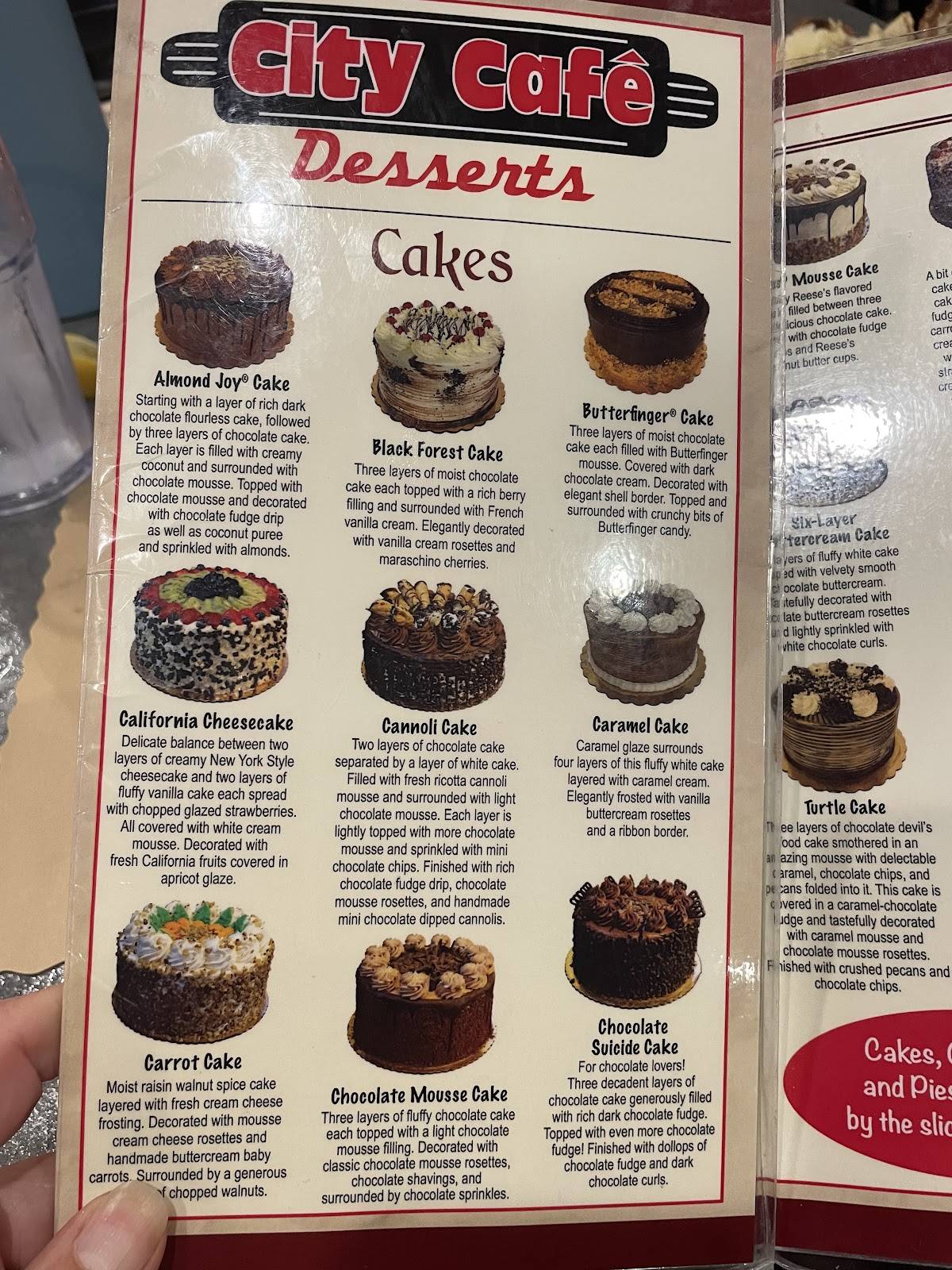Menu at City Cafe Diner, Chattanooga, Lee Hwy