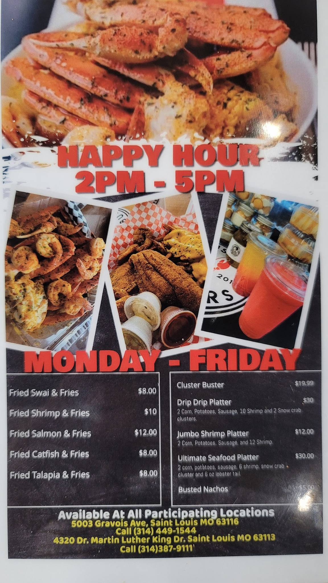Menu at Cluster Busters By Eat With Chef D restaurant, St. Louis ...