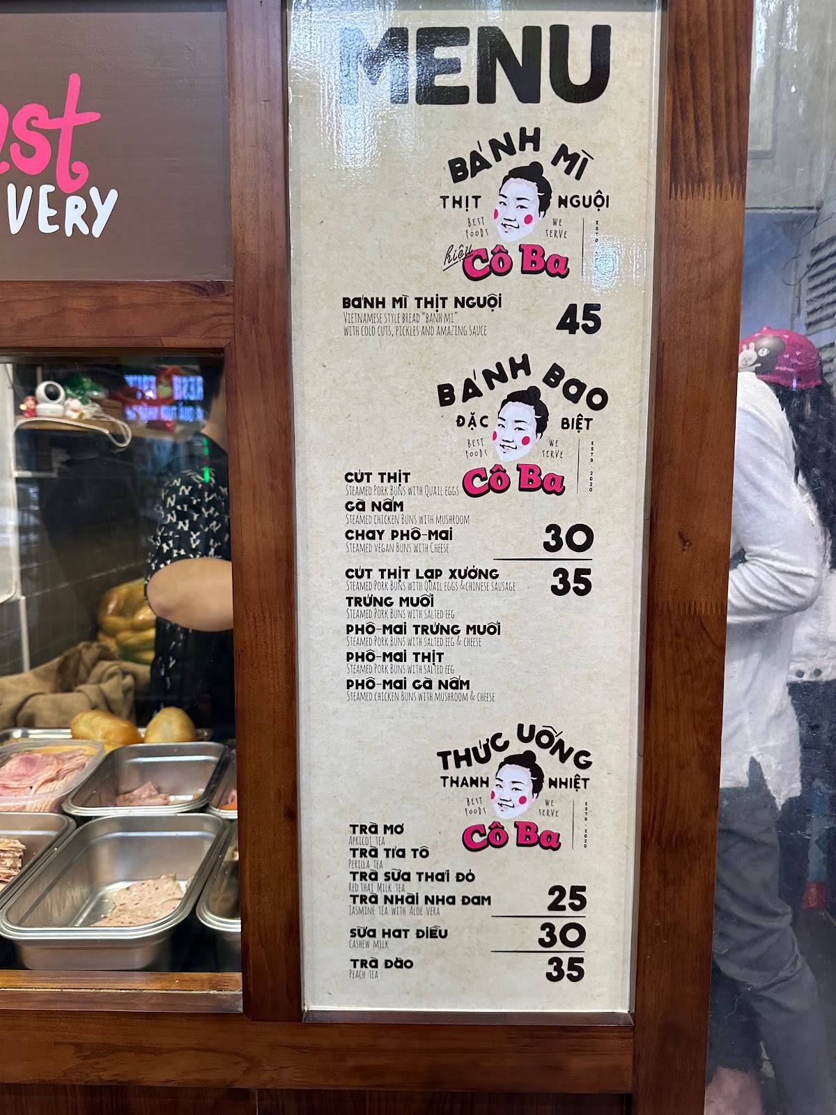 Carta de Cô Ba Bánh Mì, Hanoi