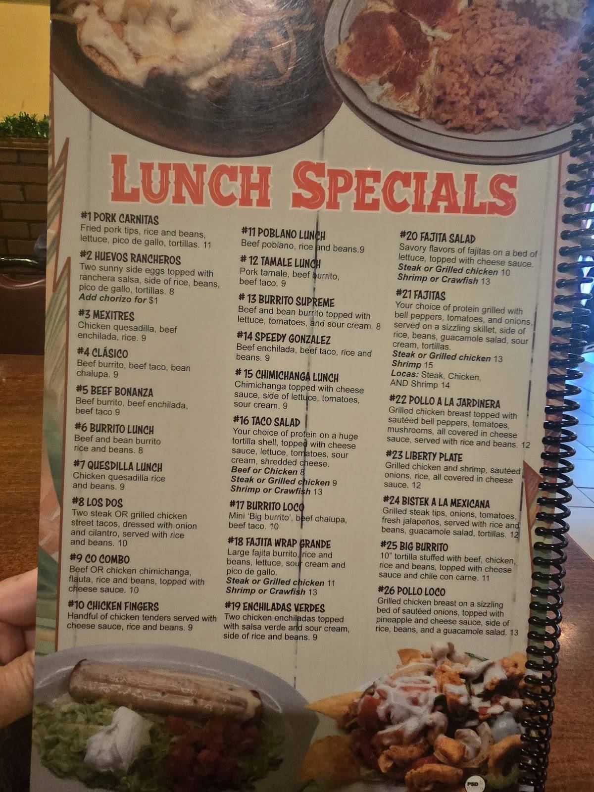 Menu at Coco Loco restaurant, Moss Point