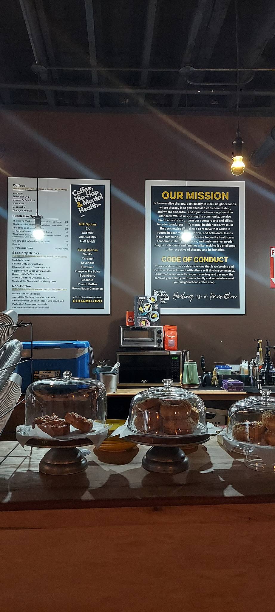 Menu at Normalize Therapy Cafe, Chicago