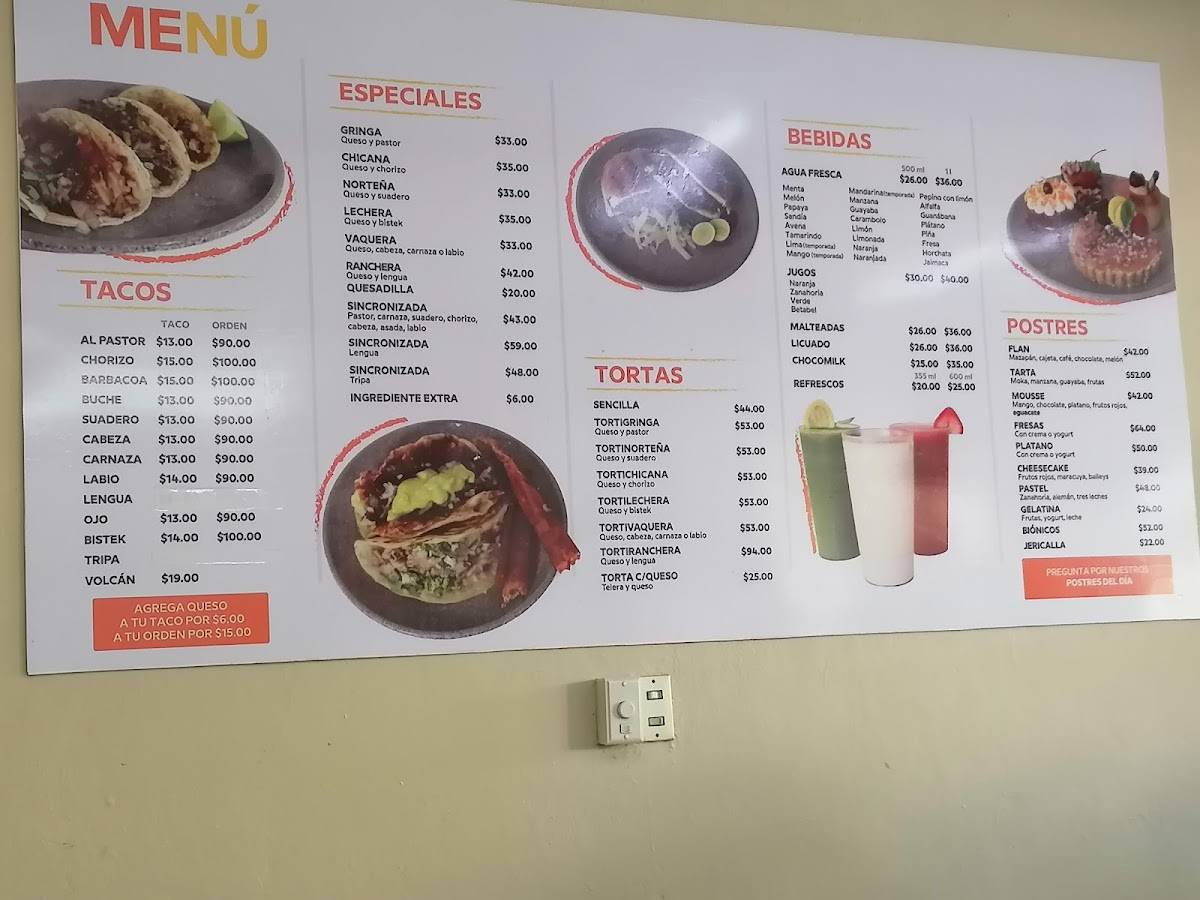 Carta del restaurante El Taco Loco, Colima, Felipe Sevilla del Río 364 ...
