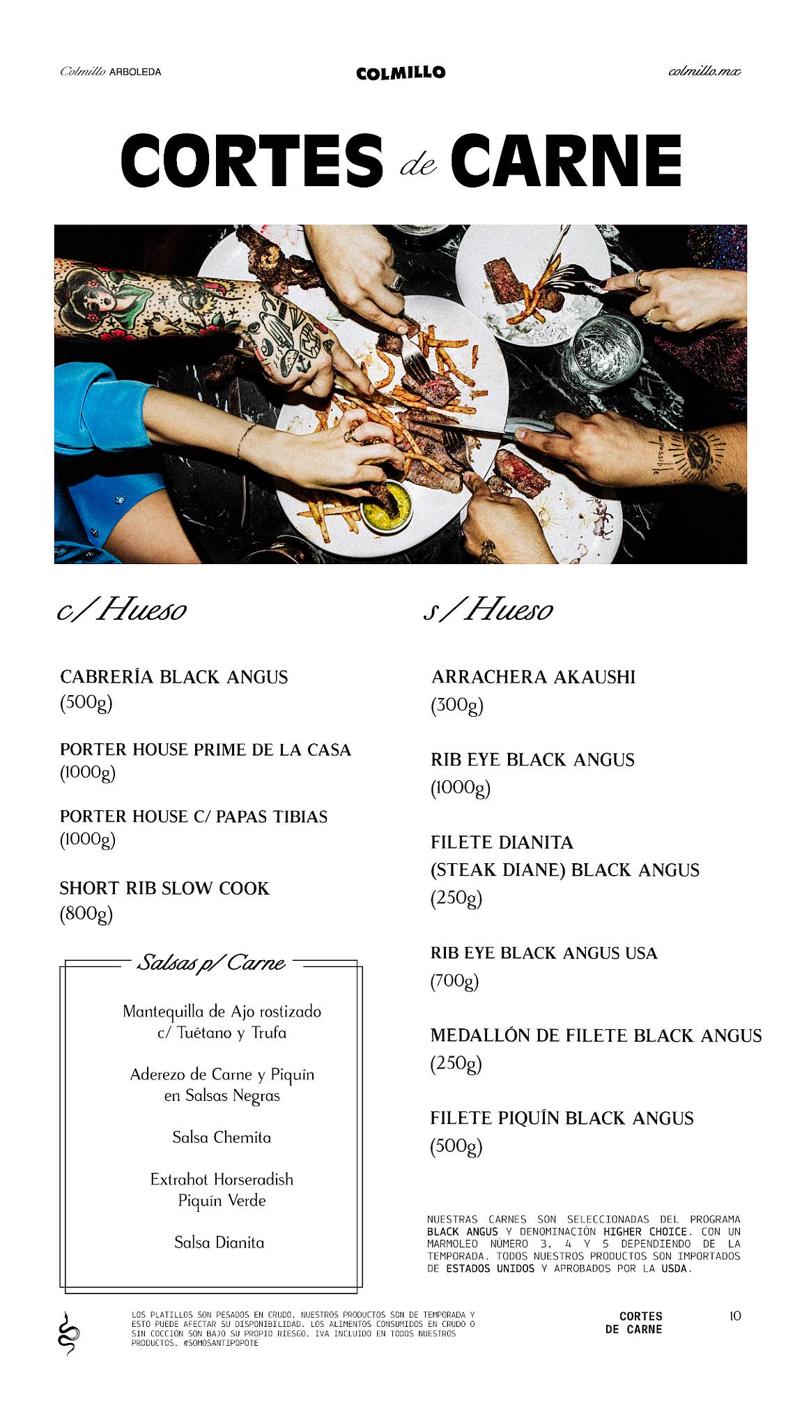 Carta del restaurante Colmillo Arboleda, San Pedro Garza García, Parque ...