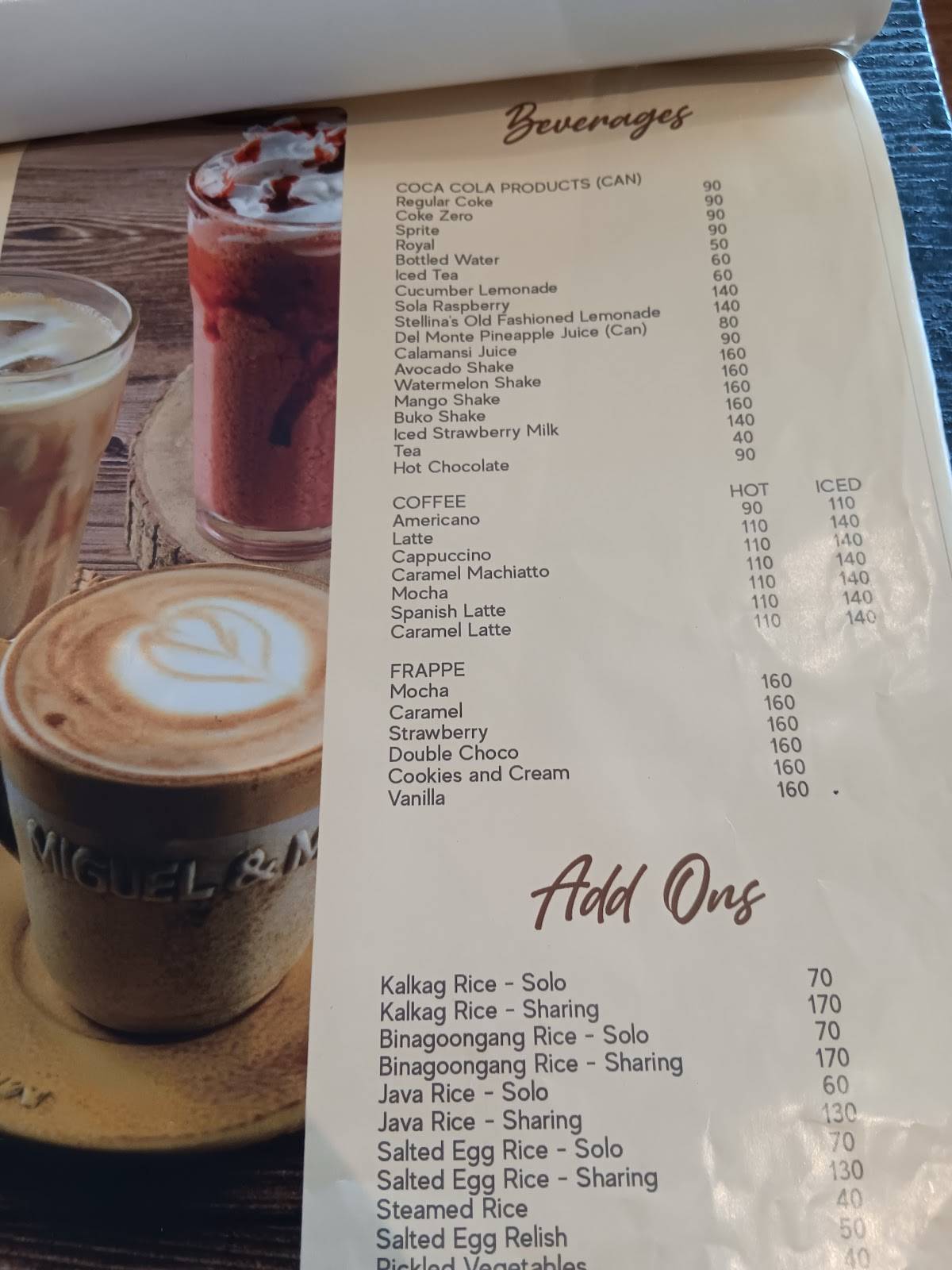 Menu at Comedor by Miguel and Maria restaurant, Marikina, 2f Mayor Gil ...