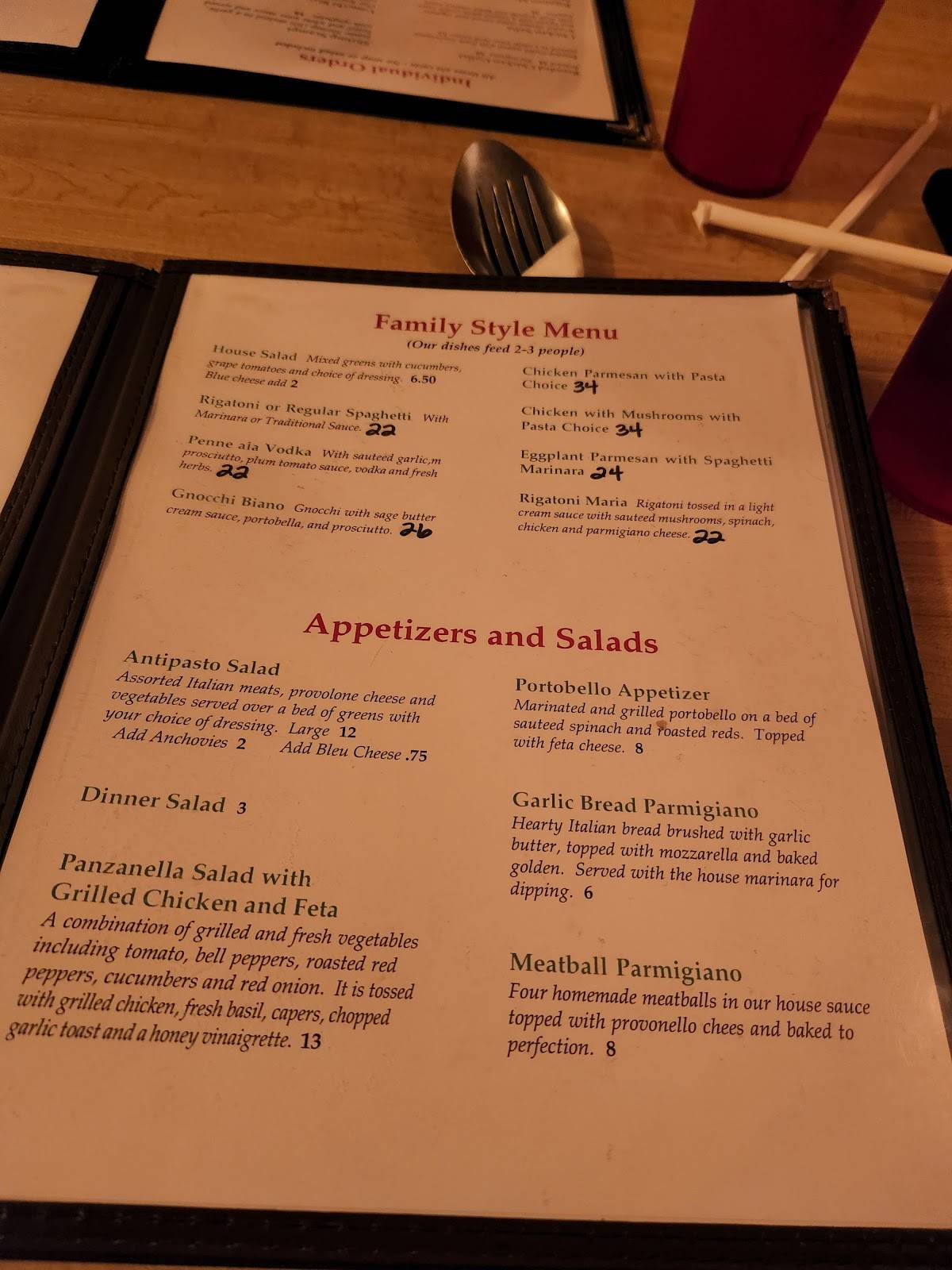 Menu at Consol's Family Kitchen pizzeria, Endicott
