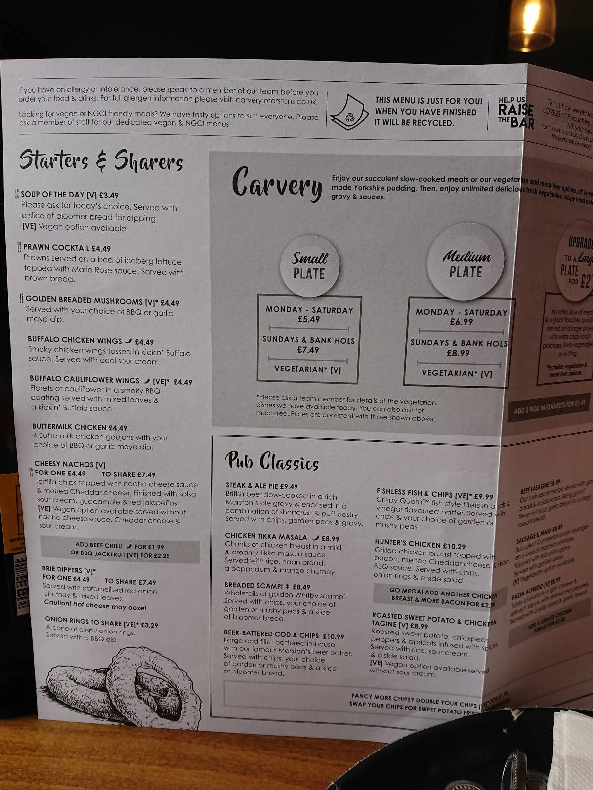 Menu at Copper Beech pub & bar, Norwich, Alex Moorhouse Way