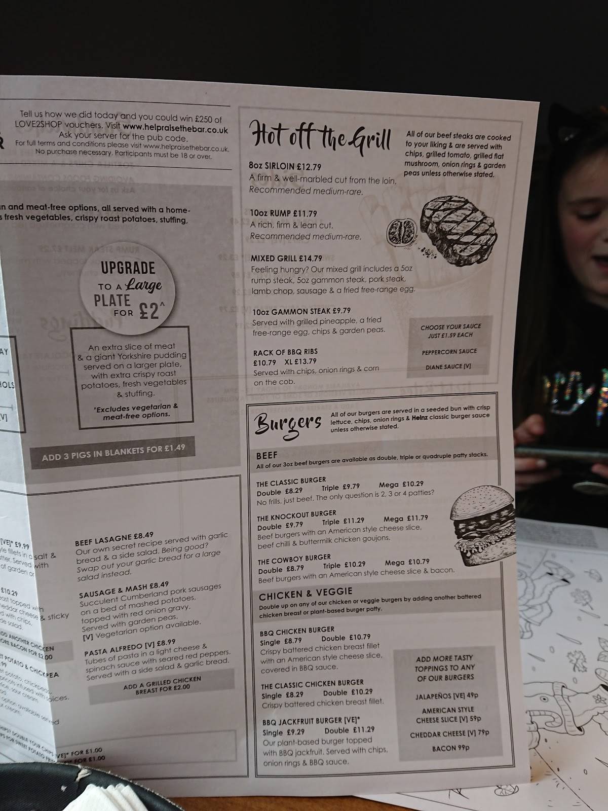 Menu at Copper Beech pub & bar, Norwich, Alex Moorhouse Way
