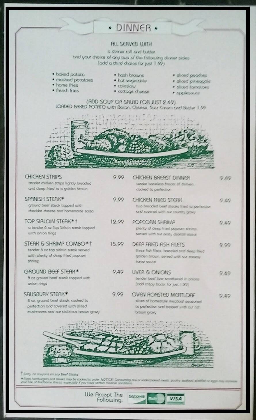 Menu at Country Boys Restaurant, Phoenix, E Greenway Rd