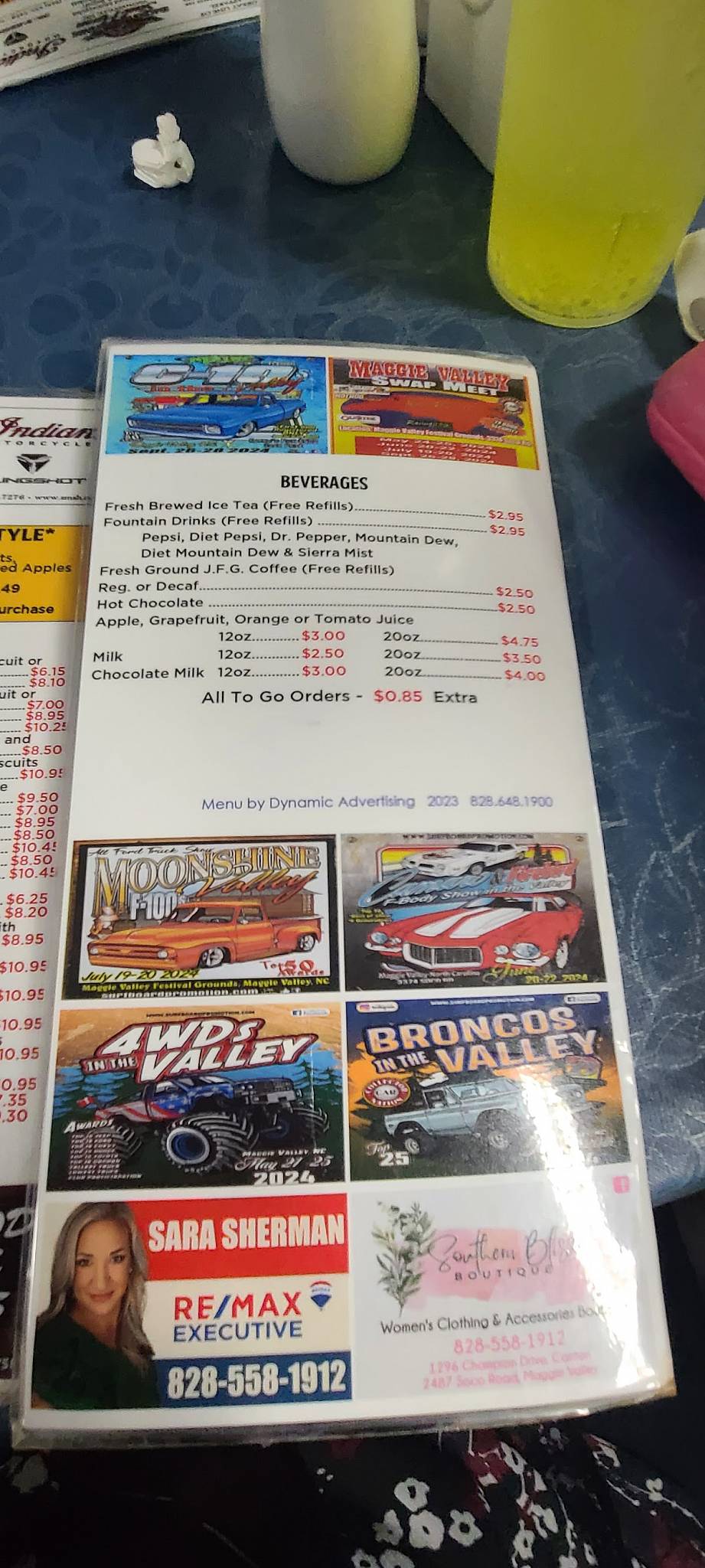 Menu at Country Vittles Family Style Restaurant, Maggie Valley