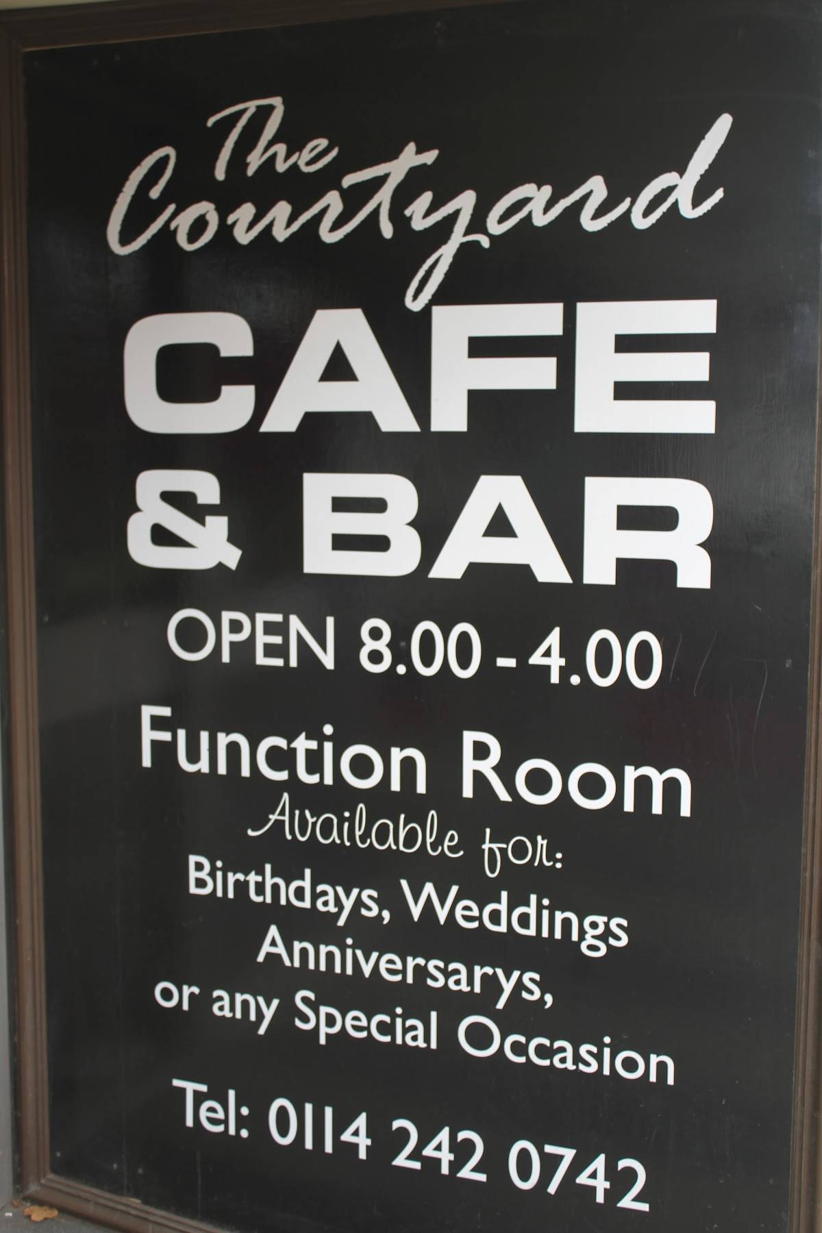 Menu at Courtyard Cafe & Bar, Sheffield