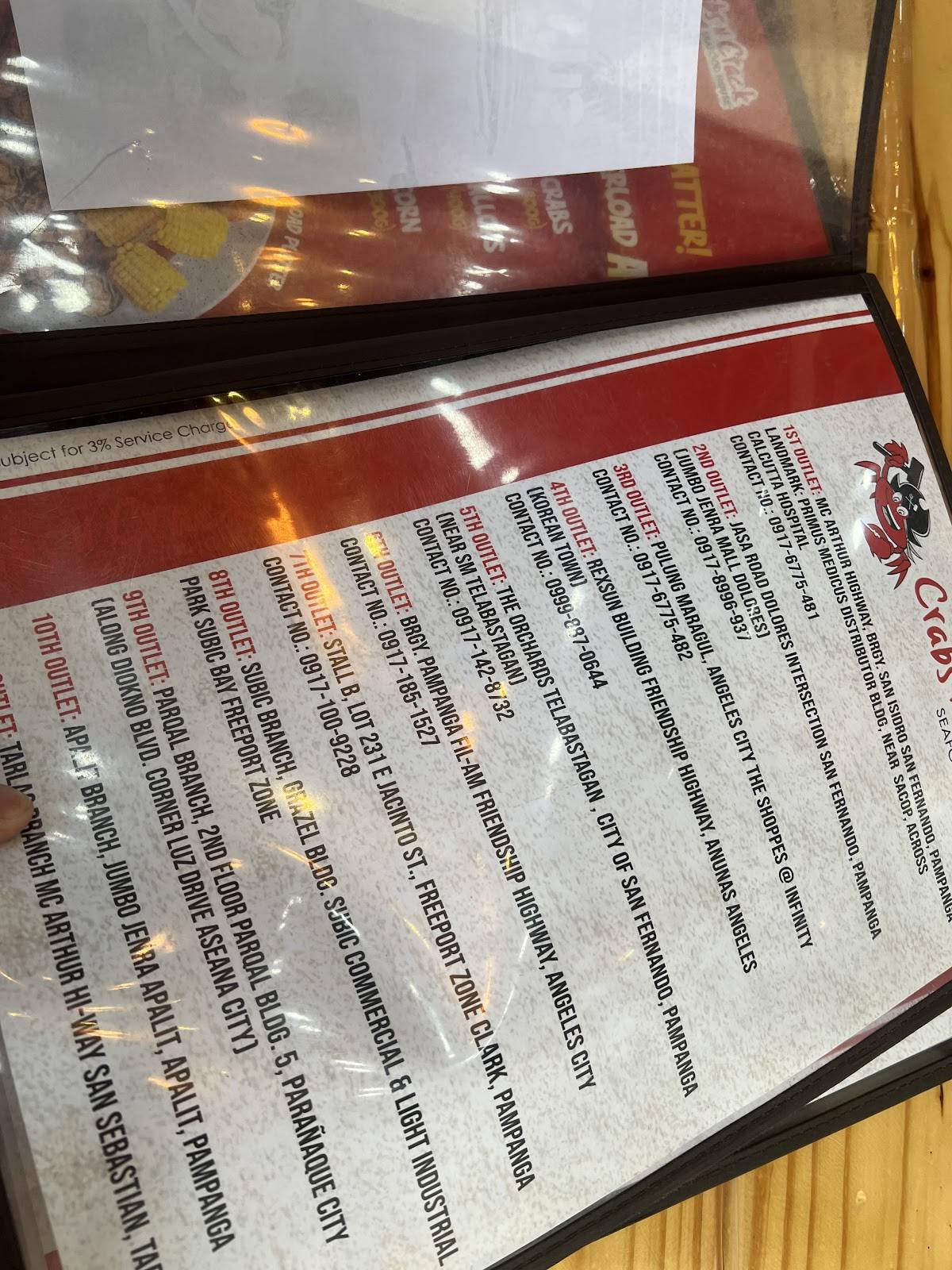 Menu at Crabs N Crack - Clark restaurant, Mabalacat