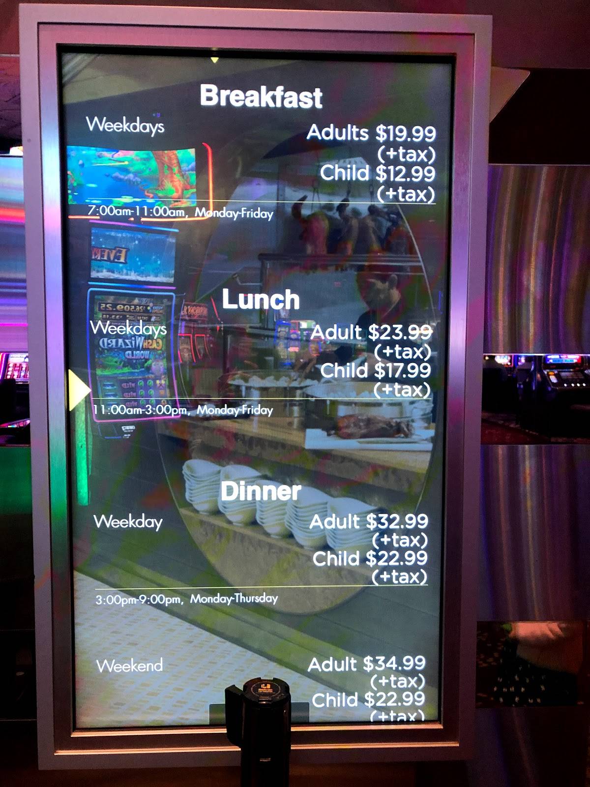 Menu at Cravings Buffet restaurant, Las Vegas, 3400 S Las Vegas Blvd