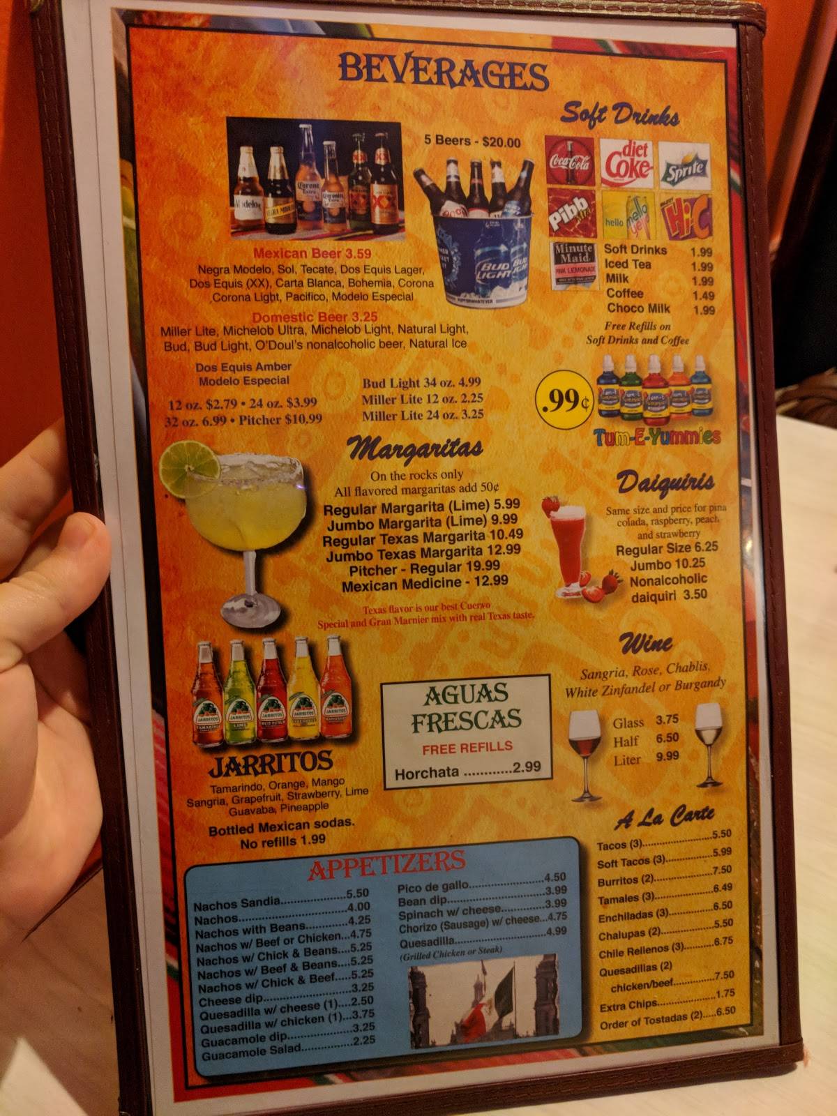 Menu at El Rio Mexican Restaurant, Creedmoor, E Lyon Station Rd B