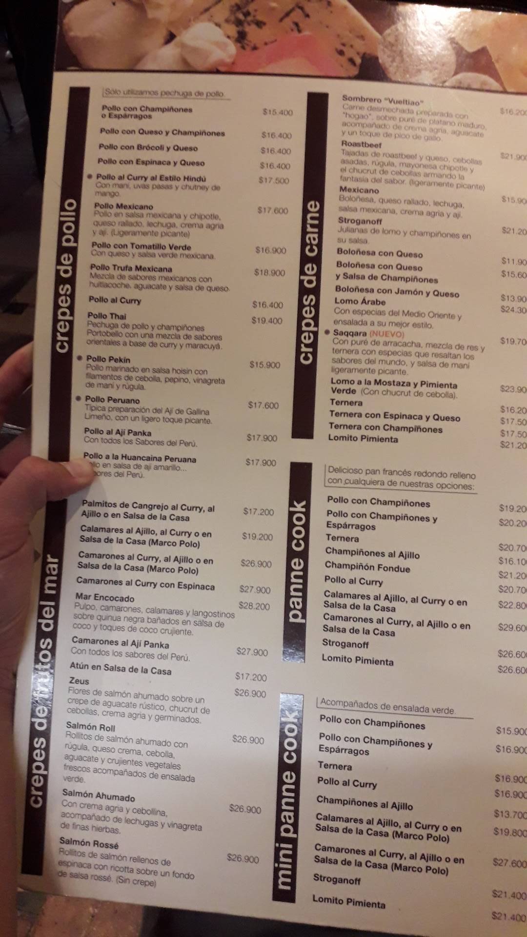 Carta del restaurante Crepes & Waffles Cedritos, Bogotá, Av. Cra 19 ...