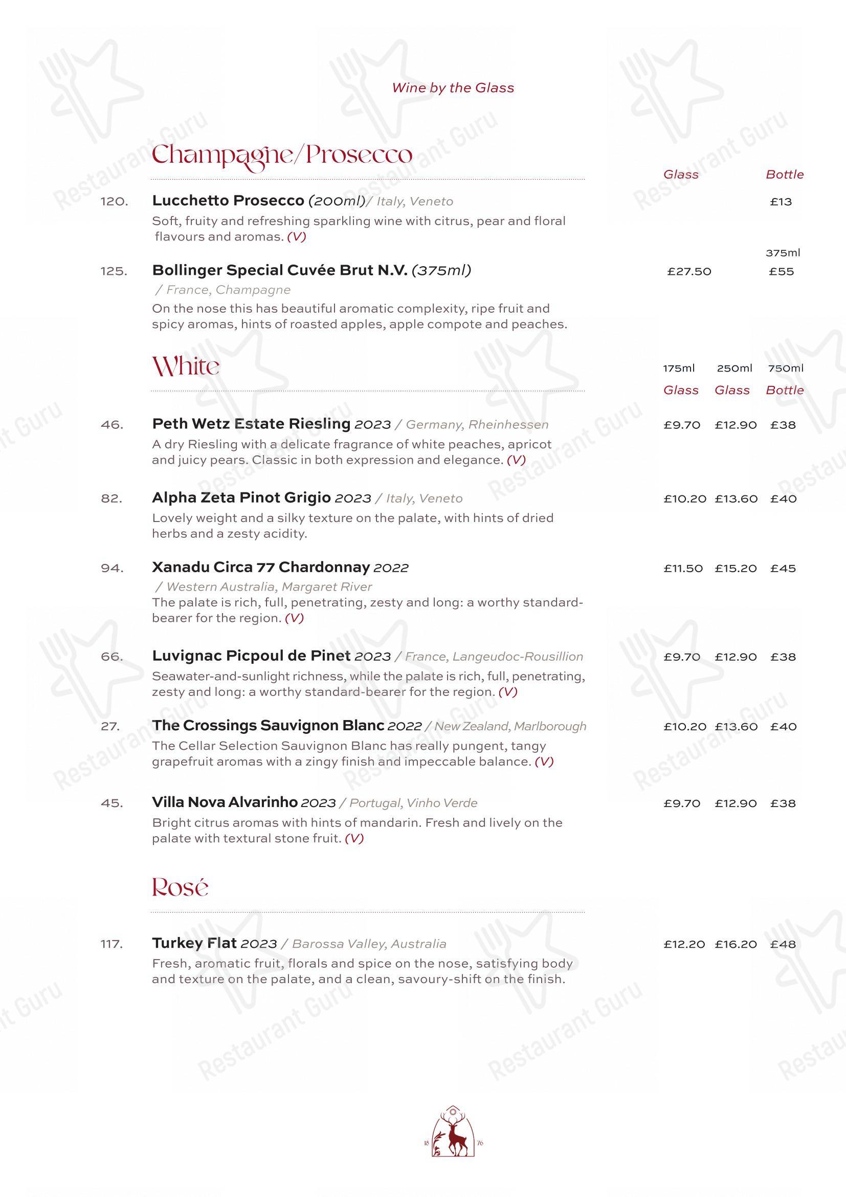 Menu at Cultra Inn pub & bar, Holywood, Culloden Estate and Spa