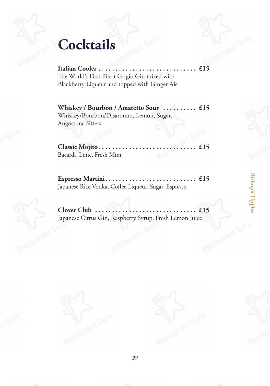 Menu at Cultra Inn pub & bar, Holywood, Culloden Estate and Spa