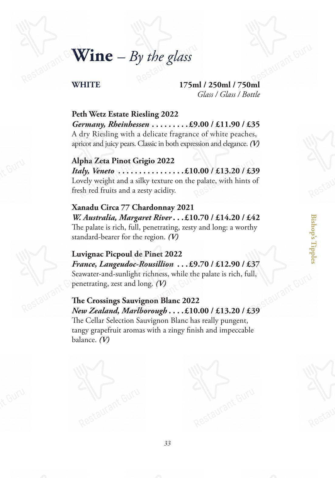 Menu at Cultra Inn pub & bar, Holywood, Culloden Estate and Spa
