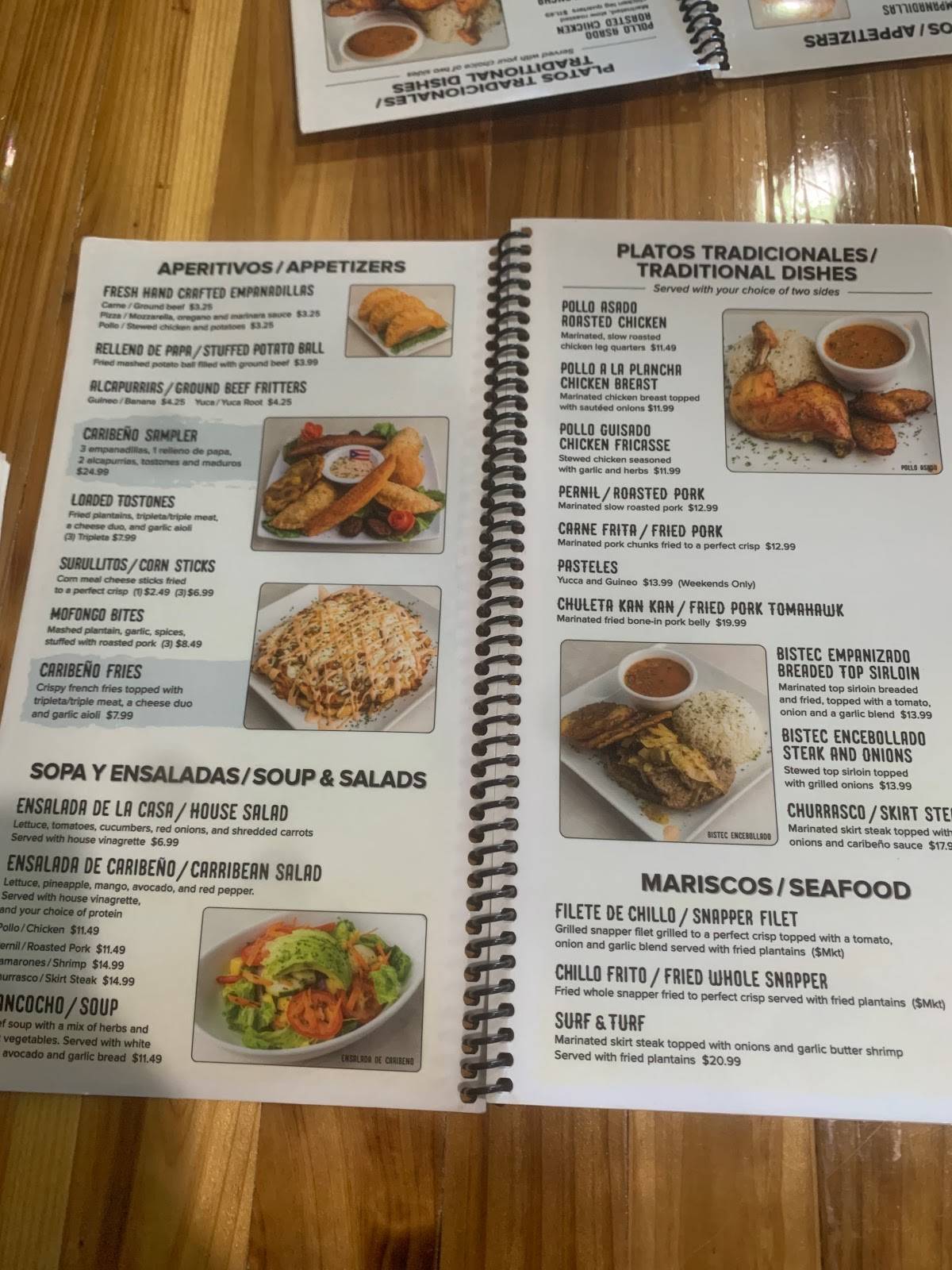 Menu at El Caribeño Puerto Rican Restaurant, Cypress, Fry Rd #100