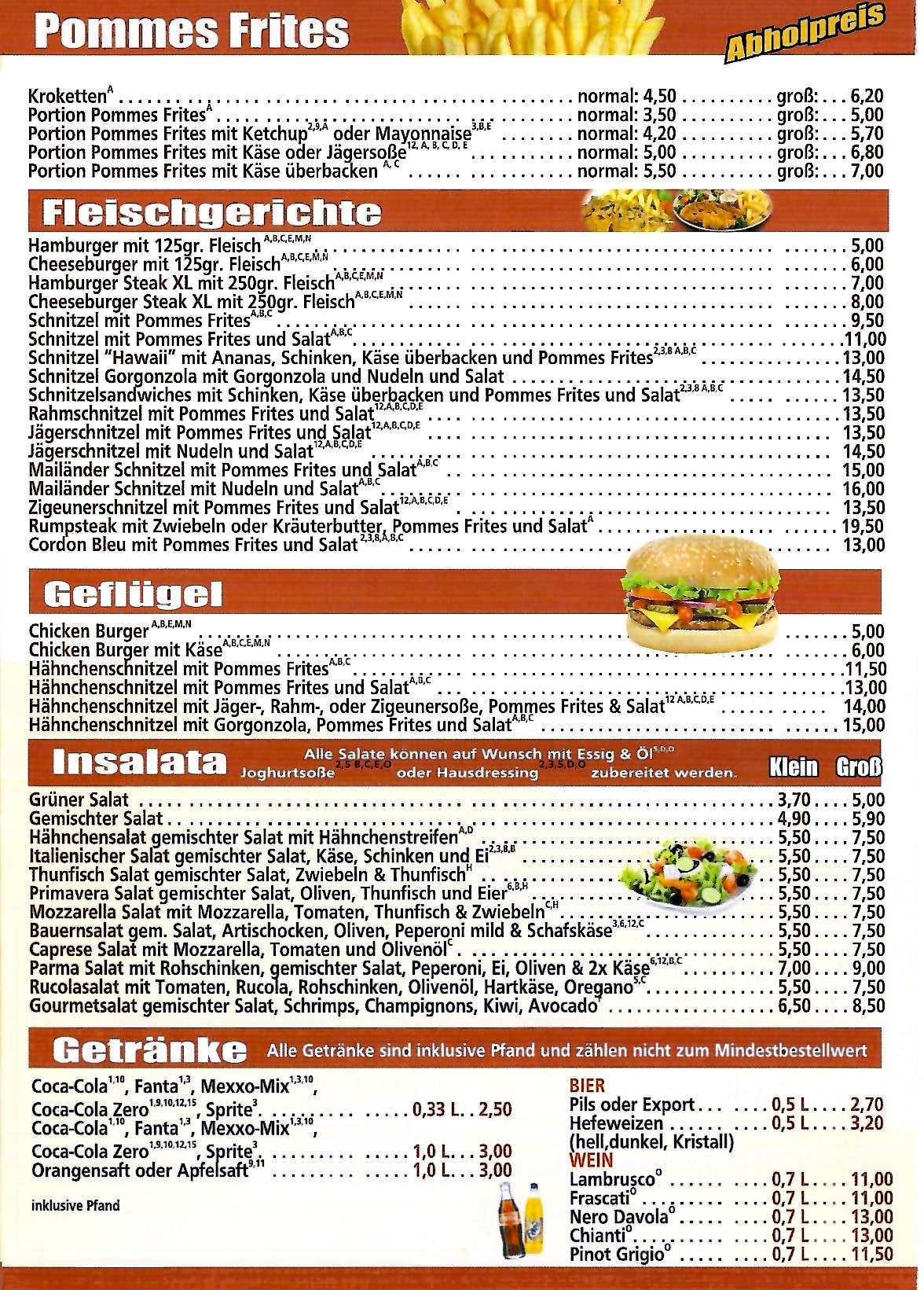 Speisekarte von Da Giorgio restaurant, Mannheim