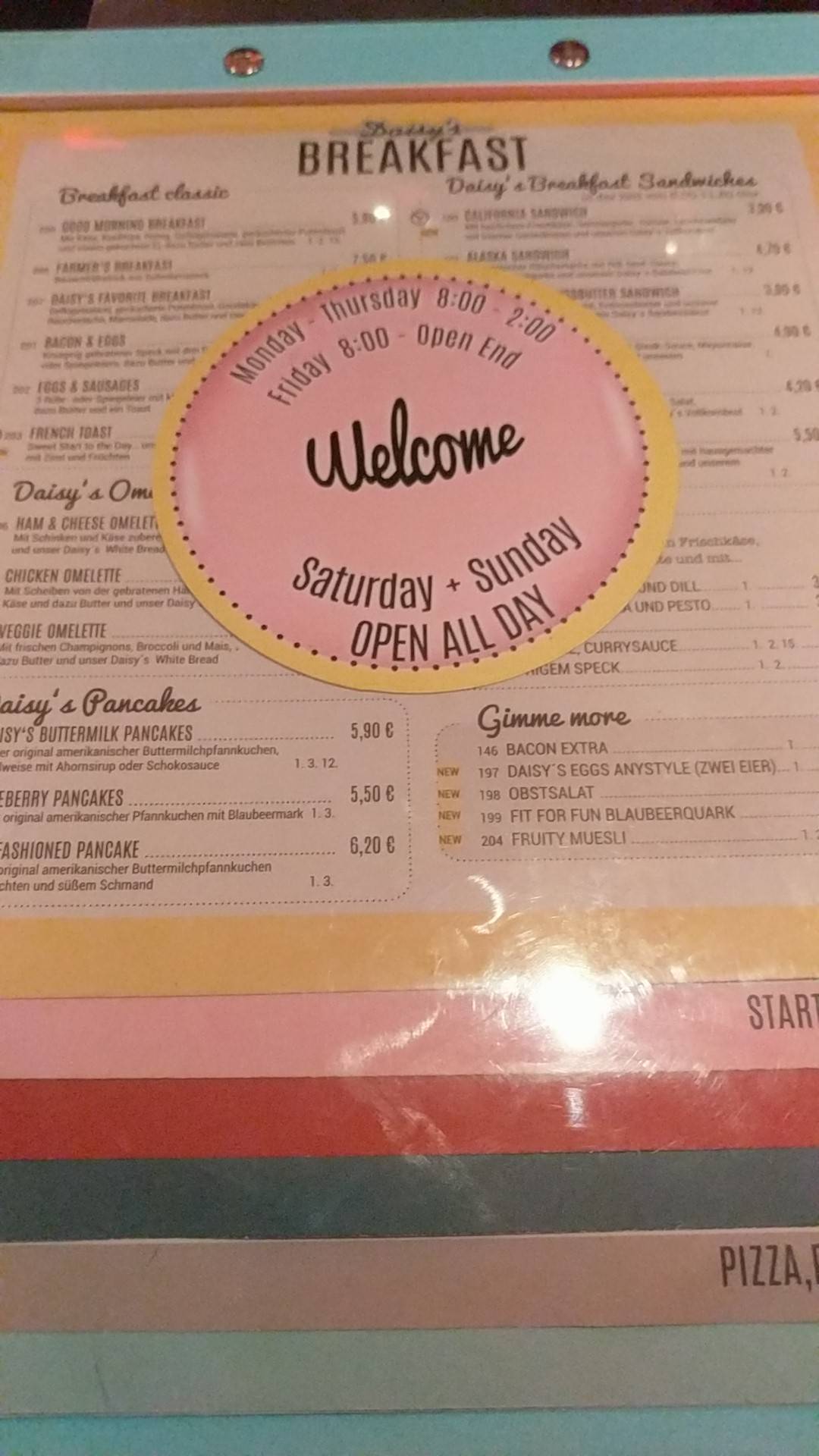 Speisekarte von Daisy's Diner steakhaus, Oyten