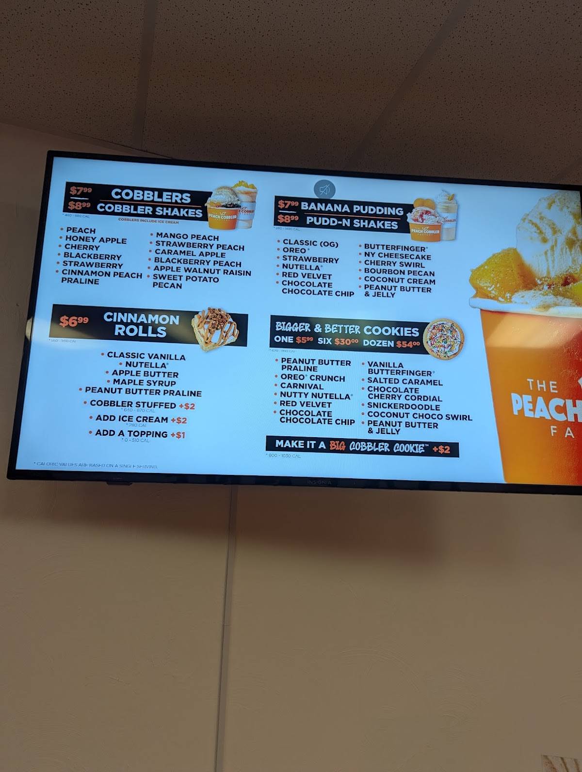 Menu at The Peach Cobbler Factory desserts, Daphne