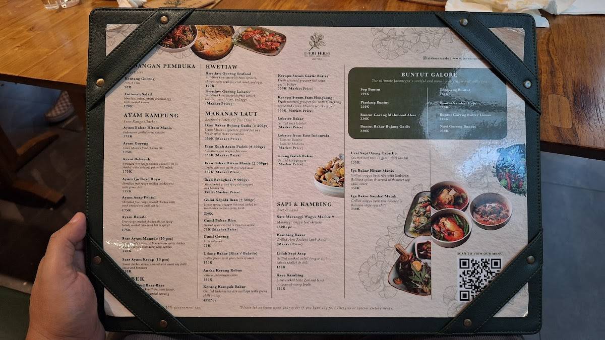 Menu at Daun Muda Soulfood by Peresthu - Menteng restaurant, Central ...