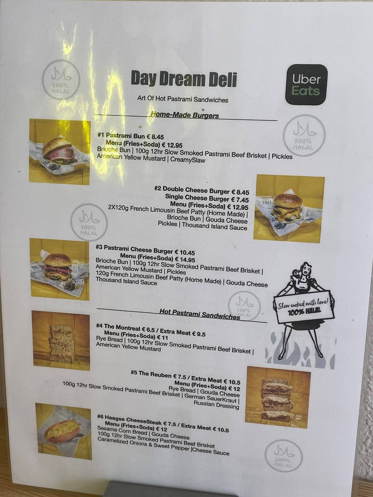 Carta de Day Dream Deli, Delft