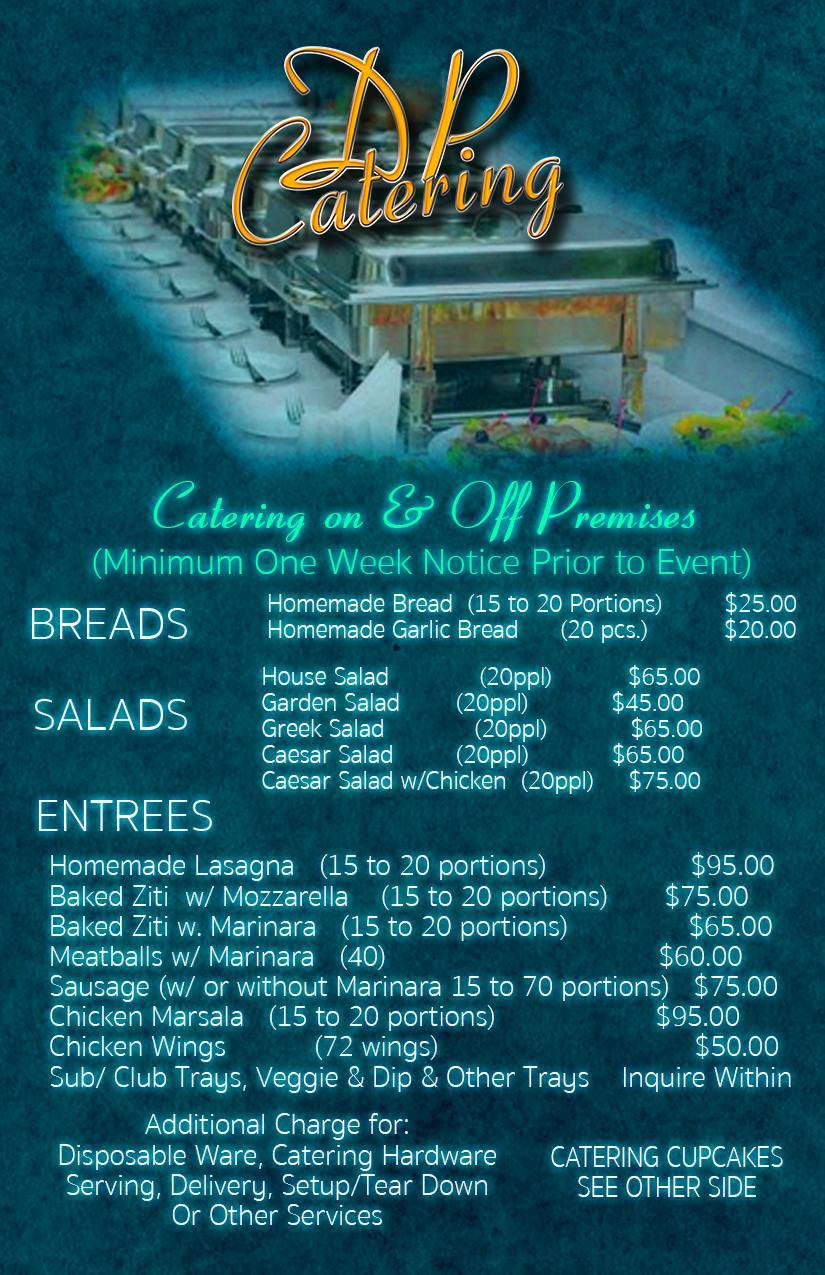 Menu at Delta Pizza pizzeria, Delta
